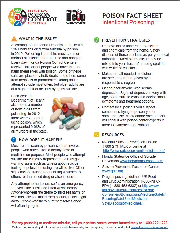 Educational Materials - Florida's Poison Control Centers